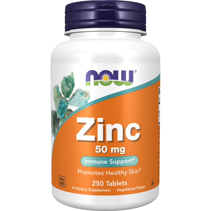 NOW Foods Zinc 50 mg 250 Tablets – Harvest Moon Natural Foods