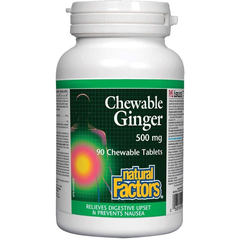 Natural Factors Chewable Ginger 500mg 90 CT – Harvest Moon Natural Foods