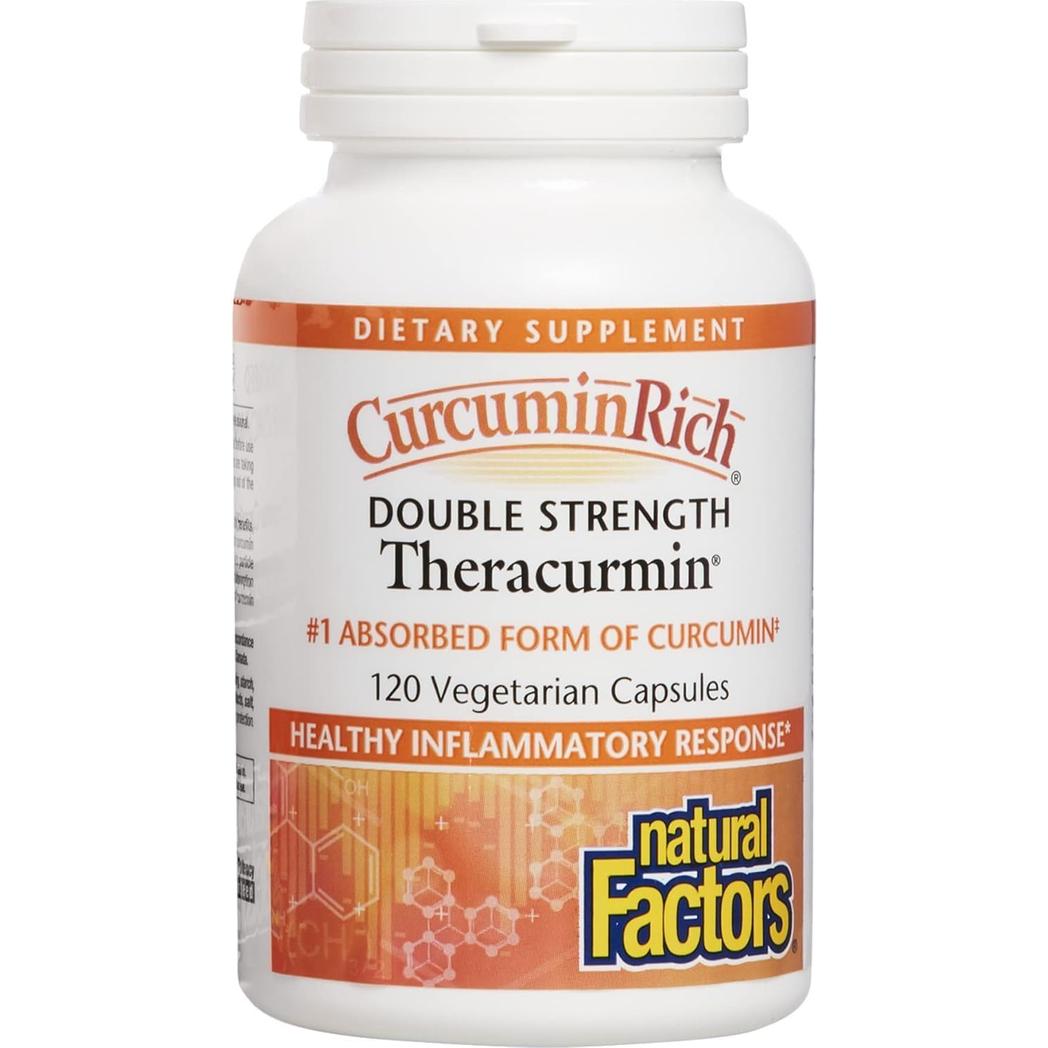 Natural Factors CurcuminRich Double Strength Theracurmin Supplement 12 ...