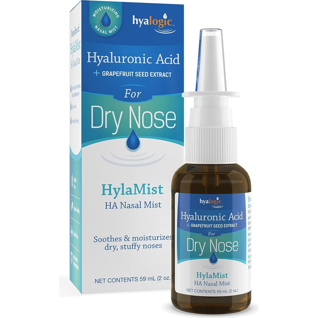 Hyalogic HylaMist Nasal Spray Hyaluronic Acid, Nasal Moisturizer for D ...