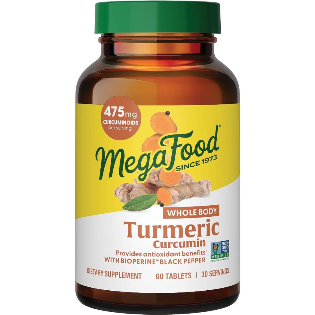 MegaFood Turmeric Curcumin Extra Strength, Whole Body 60 tablets ...